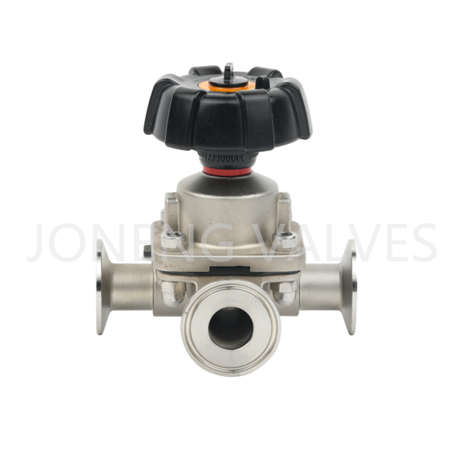 Stainless Steel SS316L Aseptic Tri-clamp Three-way Diaphragm Valve ...